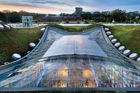 Retractable Roof at CAS Atrium | En-Fold® Retractable Awning by Uni-Systems